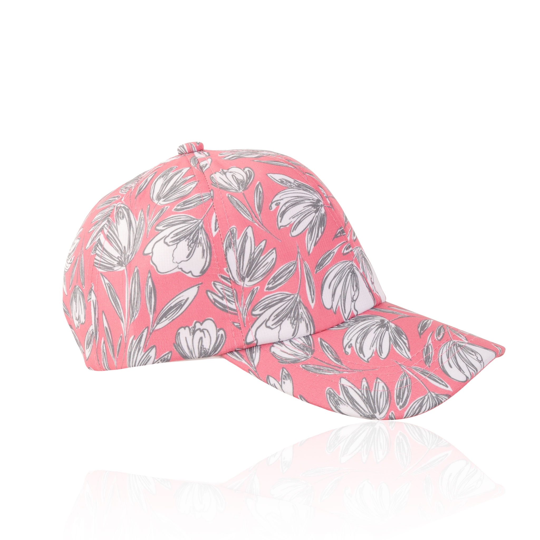 Howard's Adjustable Pink Floral Print Baseball Cap for Women and Men ...