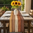 Table Runner Dresser Scarves 70 Inch Long,Farmhouse Orange Brown Wood ...