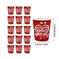 Cevemin Red Heart Valentine's Day Disposable Paper Tableware Set - 9.06 ...
