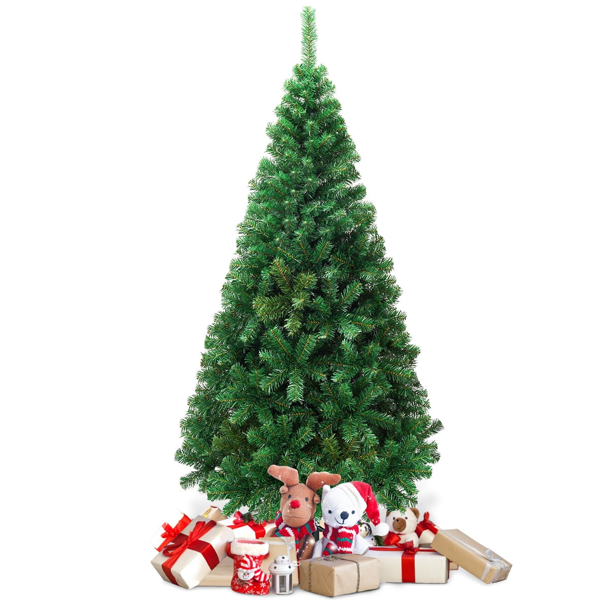 Gymax 6' Green Holiday Season Artificial PVC Christmas Tree Indoor ...