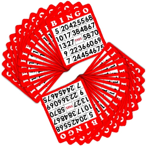 100 Pack of Red Bingo Cards - Walmart.com