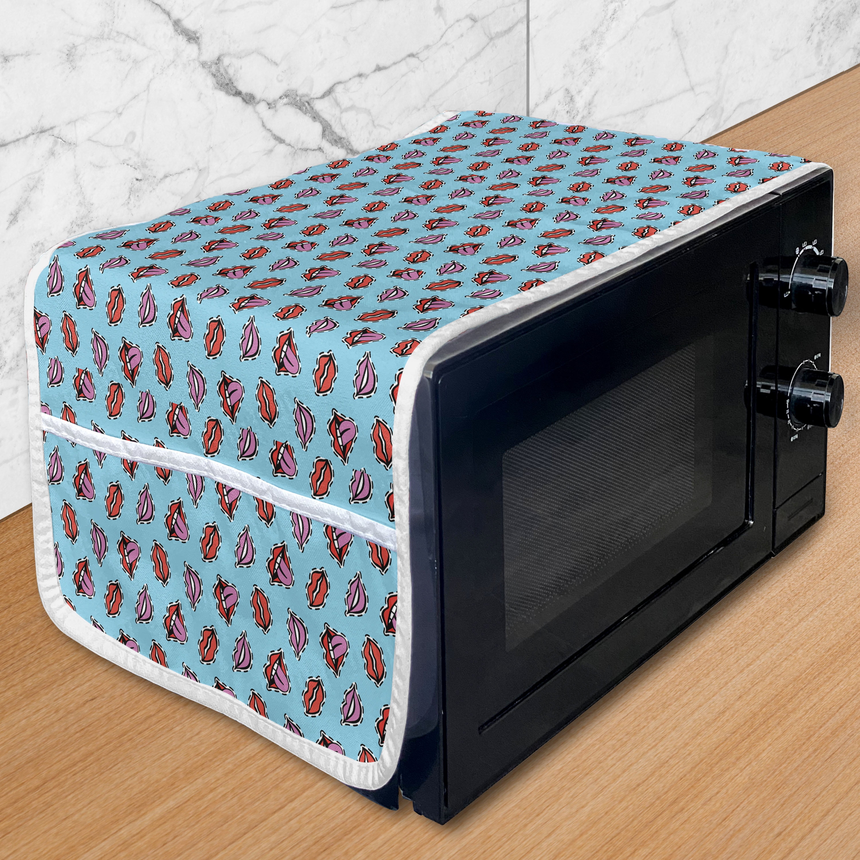 1990s Microwave Oven Cover, Lips and Tongue Retro Style Arrangement on ...
