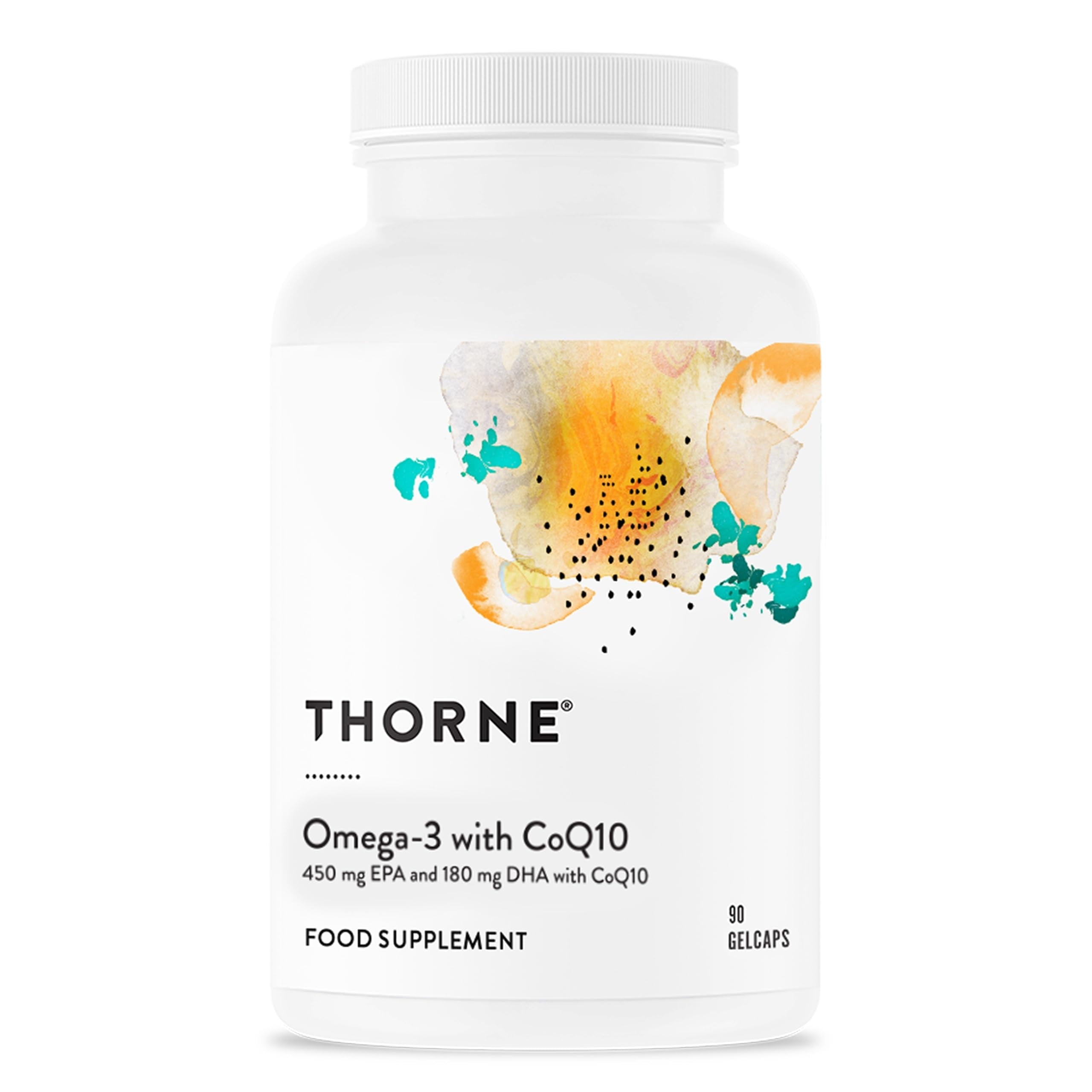 Suplemento THORNE Omega-3 con ácidos grasos CoQ10 90 cápsulas de gel ...