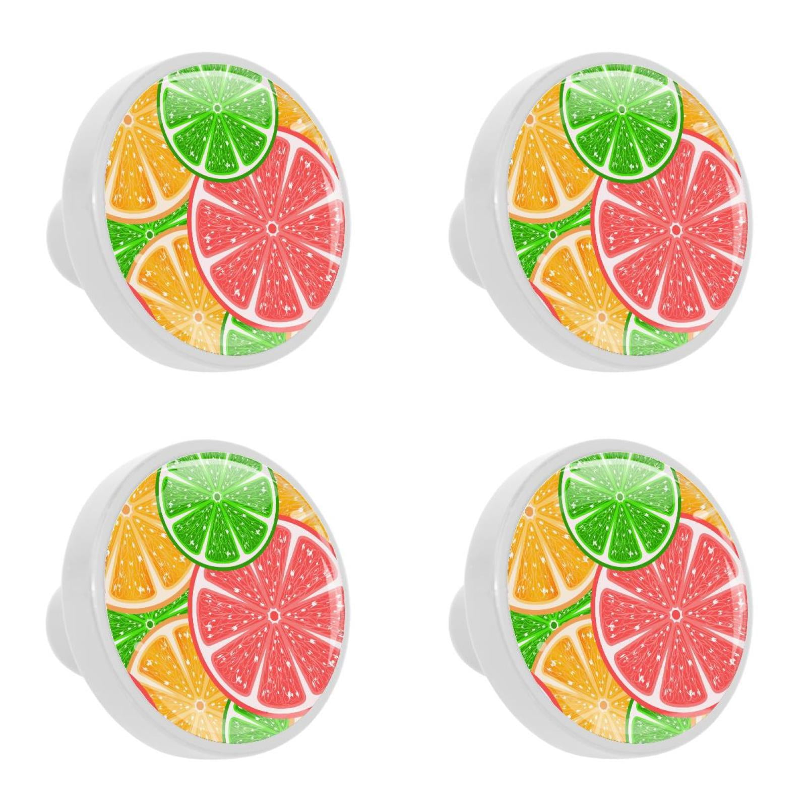 4 Pcs Citrus Fruit Knobs for Kitchen Cabinet Cupboard Dresser Bookcase ...