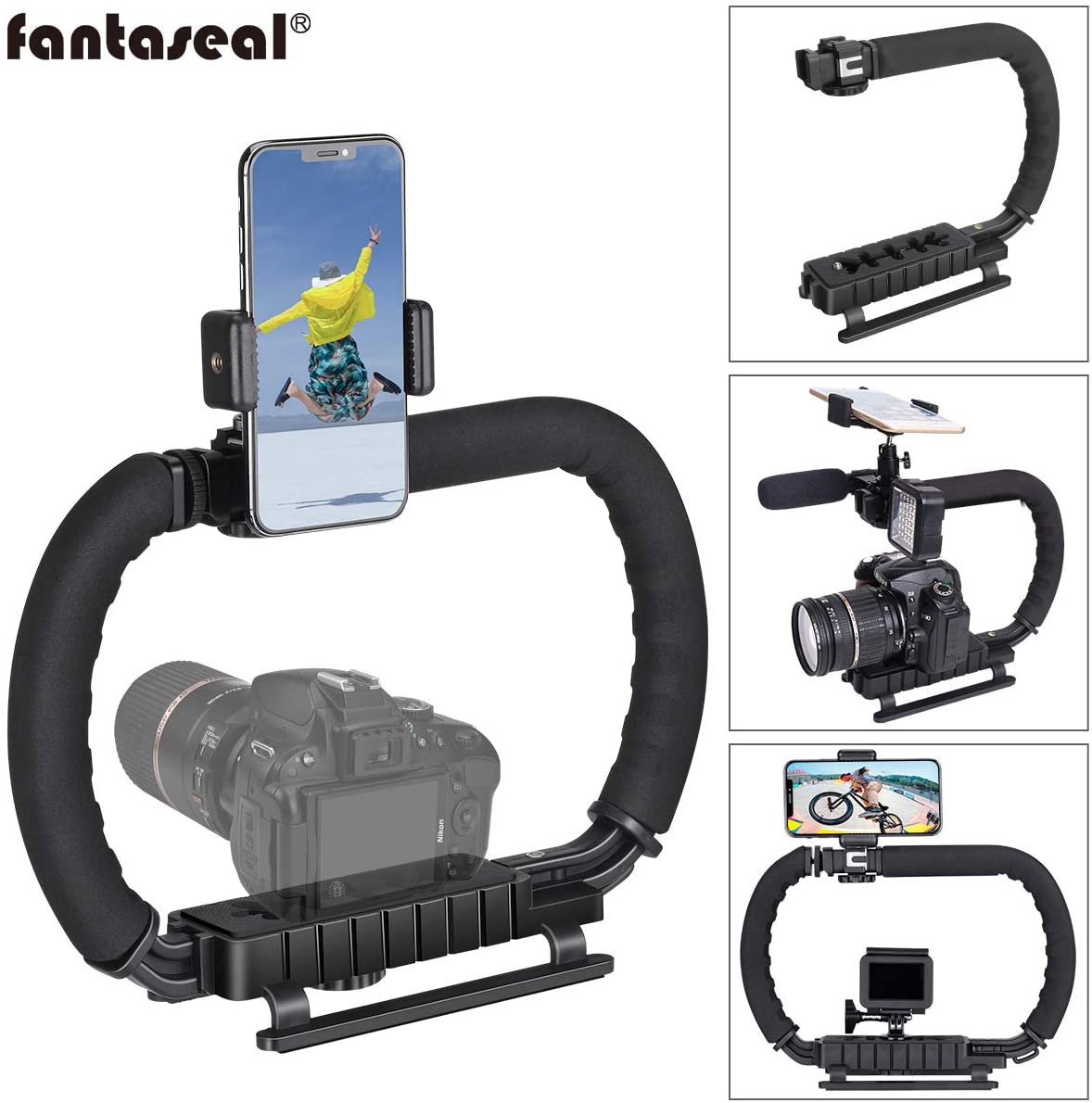 DSLR/Mirrorless/Action Camera Camcorder Phone Stabilizer 3-Shoe 2 ...