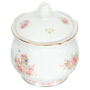 Wanda June Home Vintage Stripe Orange Stoneware Butter Dish, Sugar ...