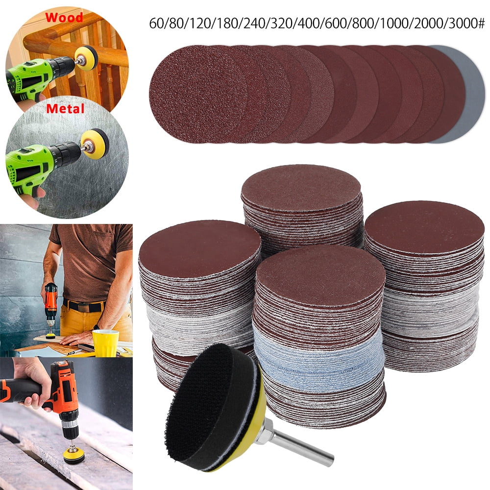 ODOMY 240 Pcs Sanding Discs, 2 Inch Round Grinding Pad Polishing Sheets ...