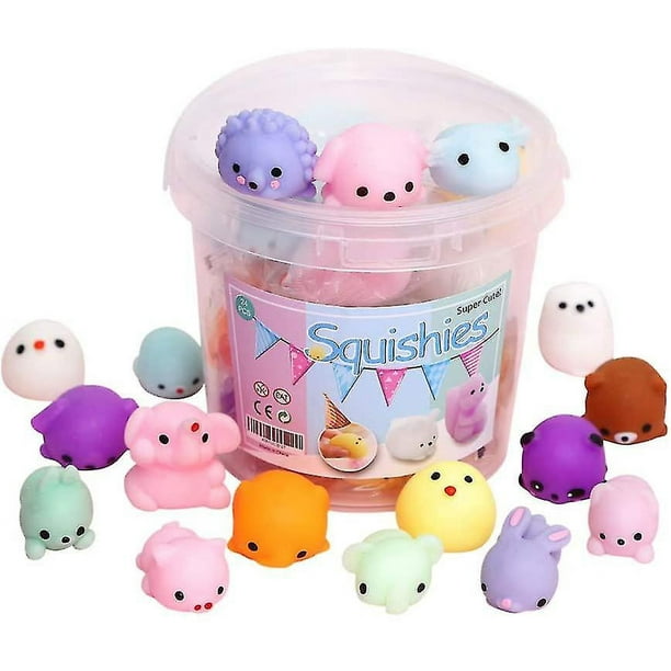 Squishies Squishy Toy 24 piezas Favores de fiesta para niños Mochi Squishy Toy Moji Kids Mini ...