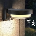 Solar Curved Wall Lamp Outdoor Motion Sensor Porch Lights Solar ...