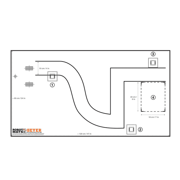 Lego EV3 Intro Course Mat - Appendix A, 120 cm x 65 cm - Walmart.com