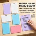 4-Pack Vertical Erasable Badge Note, Reusable Plastic ID Card Notepad ...