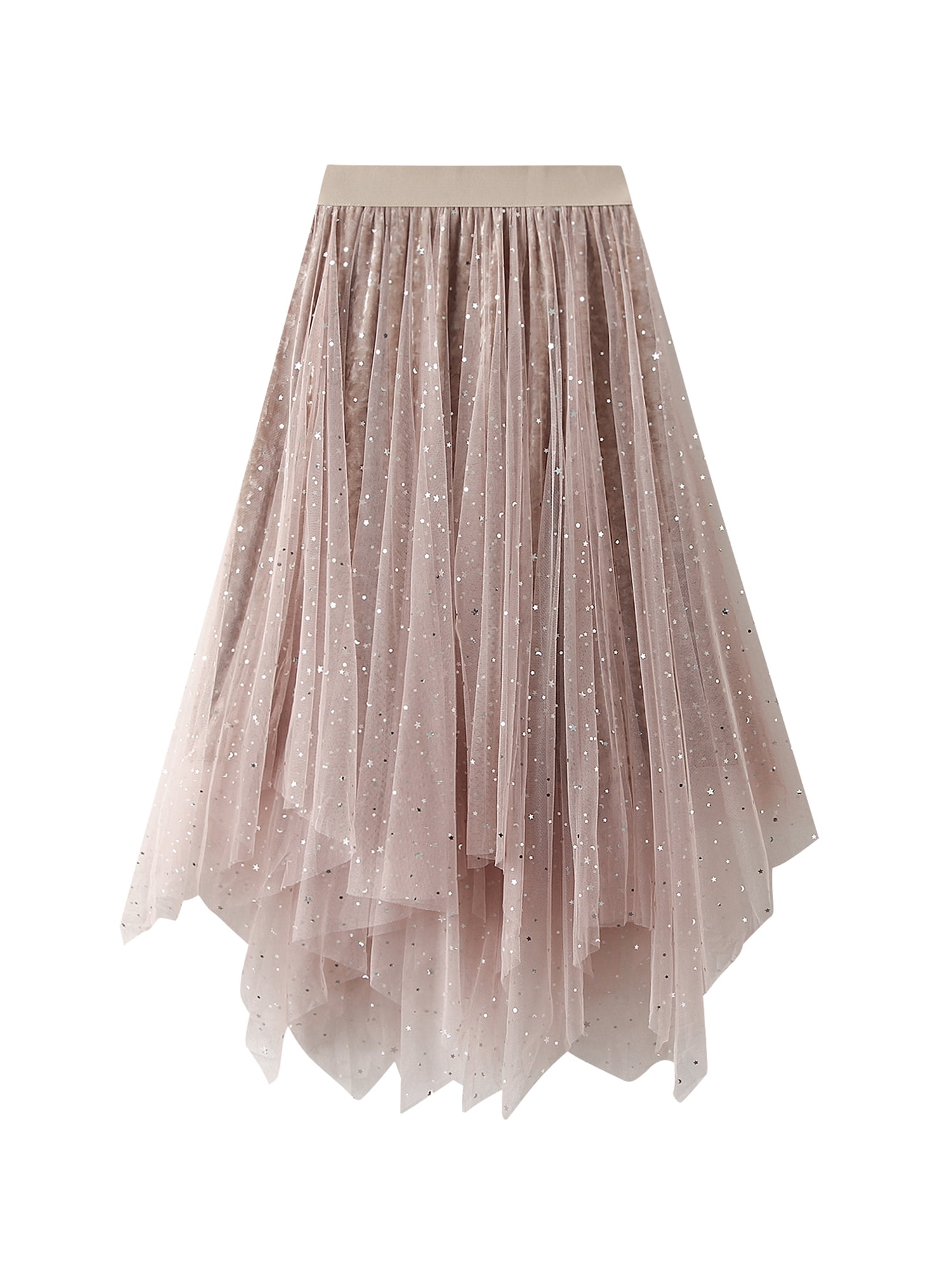Qiylii Women's Tutu Tulle Skirts Mesh Tiered Layered Poofy Fairy Half ...