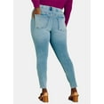 Terra & Sky Women's Plus High Rise Skinny Jeans with Comfort Waistband ...