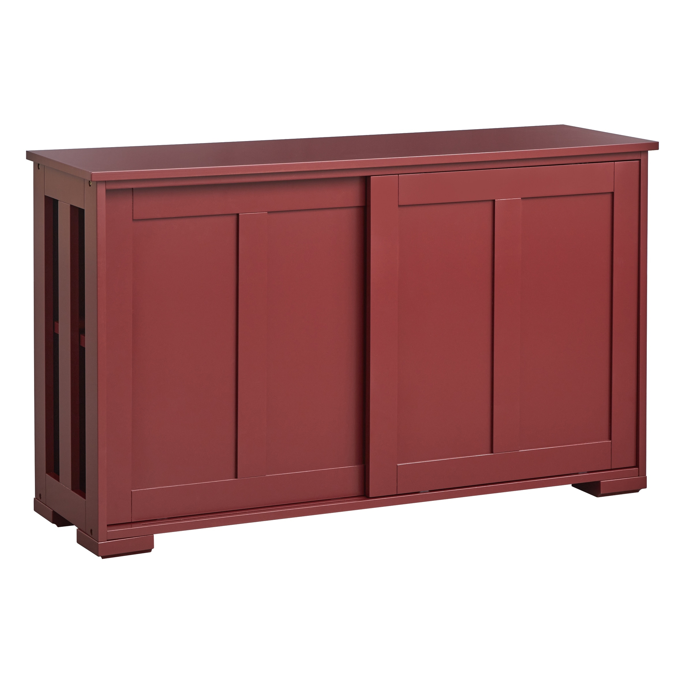 Porch & Den Jefferson Sliding Door Stackable Buffet/Sideboard Red Red ...