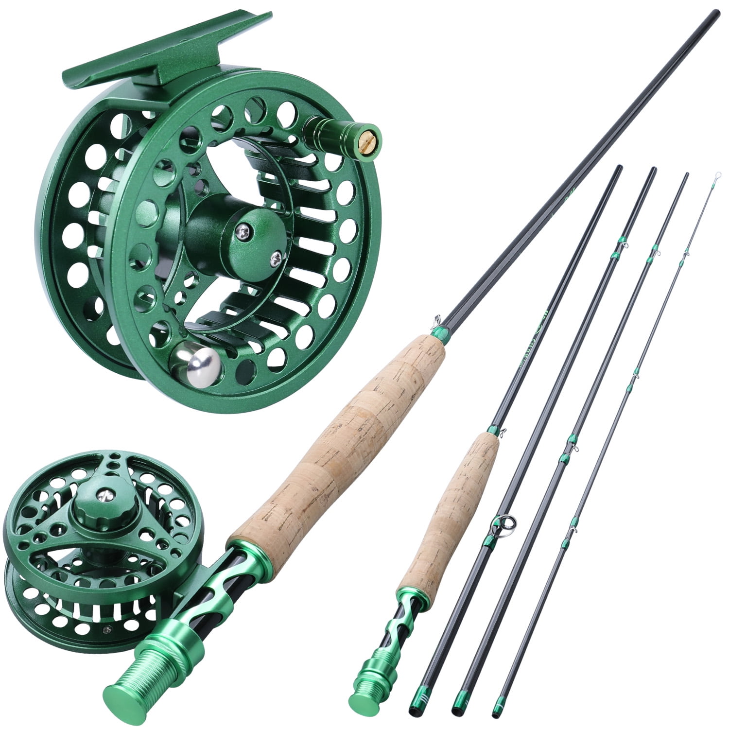 Sougayilang 9FT #5 Fly Fishing Rod and Reel Combo, 4 Piece Kit, Trout ...
