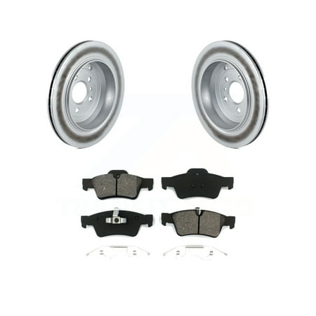 Transit Auto - Rear Coated Disc Brake Rotors And Semi-Metallic Pads Kit ...