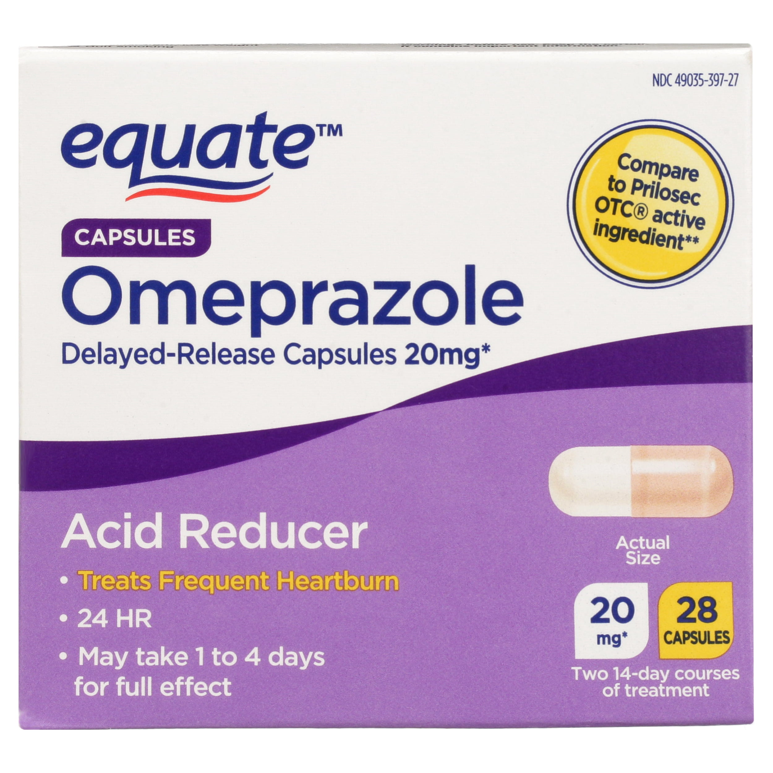 Equate Acid Reducer Omeprazole Magnesium Capsules 206 Mg 28 Ct