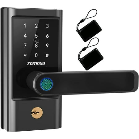 Keyless Entry Door Lock, Sinda Fingerprint Lever Lock Deadbolt ...