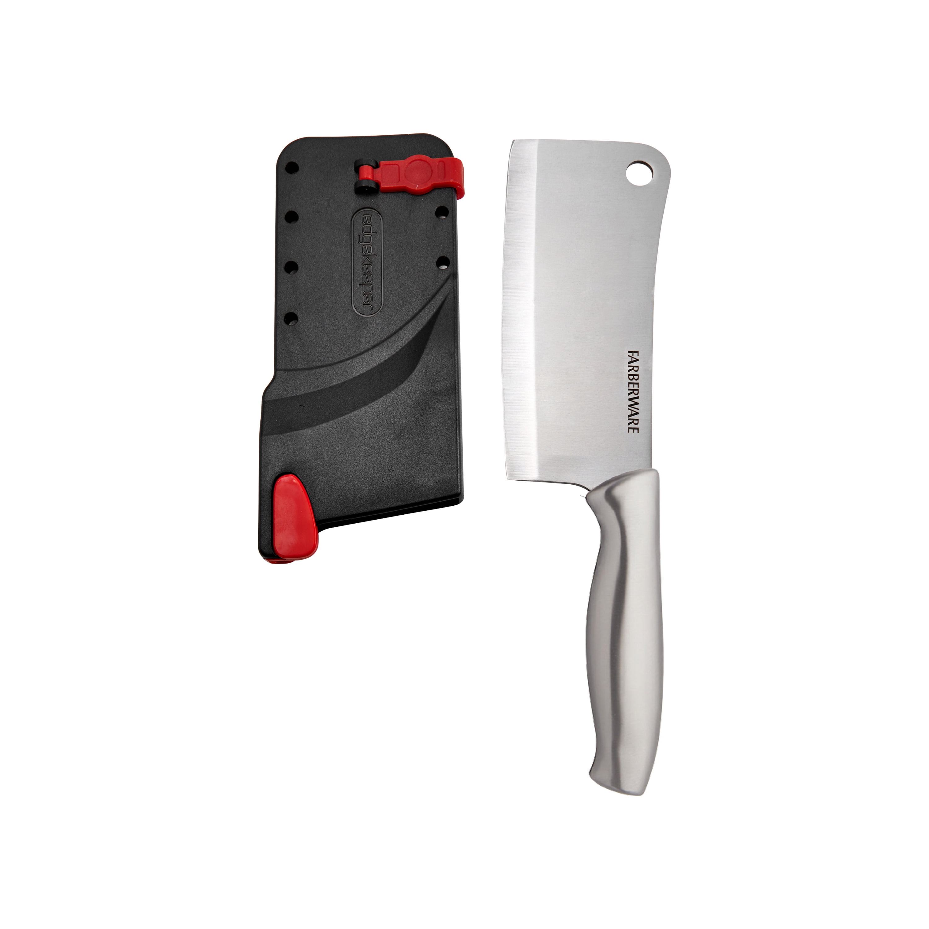 Farberware 6-inch Meat Cleaver with Edgekeeper Sleeve, Stamped ...