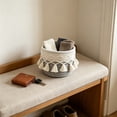 Bohemian Polyester Woven Storage Basket, Small Macrame Organizer with ...