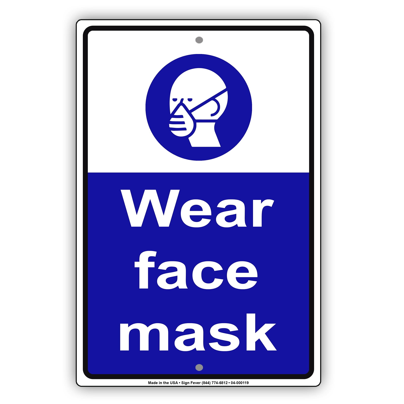 Please Wear Face Covering Novelty Room Health and Safety Unique Display ...