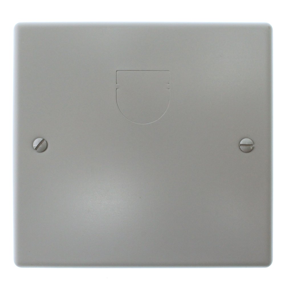 Wiremold G4047Xh 2 Gang Single Mouse Hole Cover Gray Outlet Telephone ...