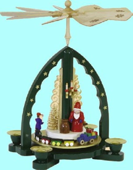 German Christmas Pyramid with Santa and Train Handcrafted in Germany ...