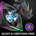 120mm computer case fan, 4-pin, with infinite mirror quiet computer ...