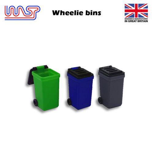 Slot Car Track Scenery Mixed Wheelie Bins x 3 1:32 Scale NEW Wasp ...