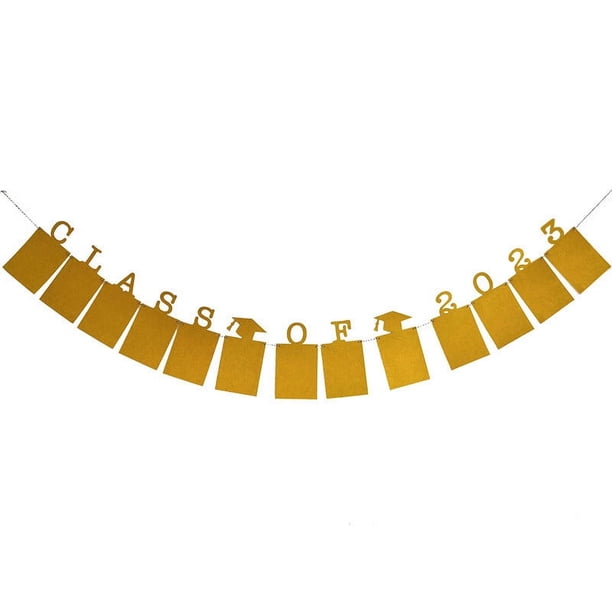 Great Value: Class of 2023 Hanging Bunting Garland Graduation Cap Party ...