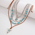 Western Necklaces Boho Layered Charm Necklace for Women Turquoise ...