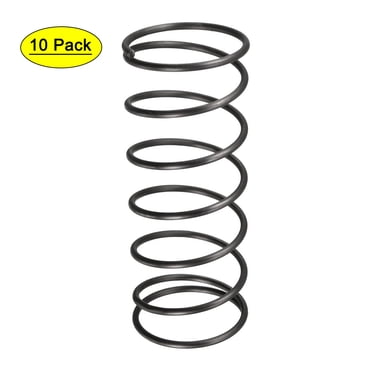 1mm Wire Dia 6mm Outer 300mm Long Manganese Steel Tension Spring Black ...