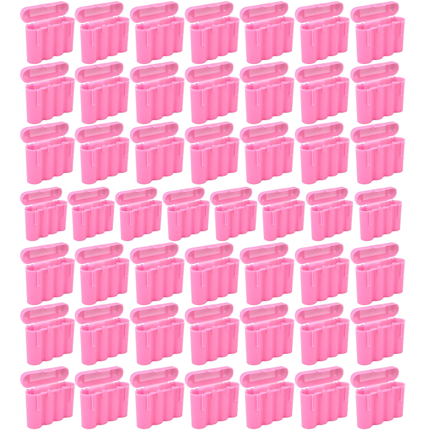 Fifty (50) EBC Battery AA AAA Pink Plastic Battery Storage Case Holder ...