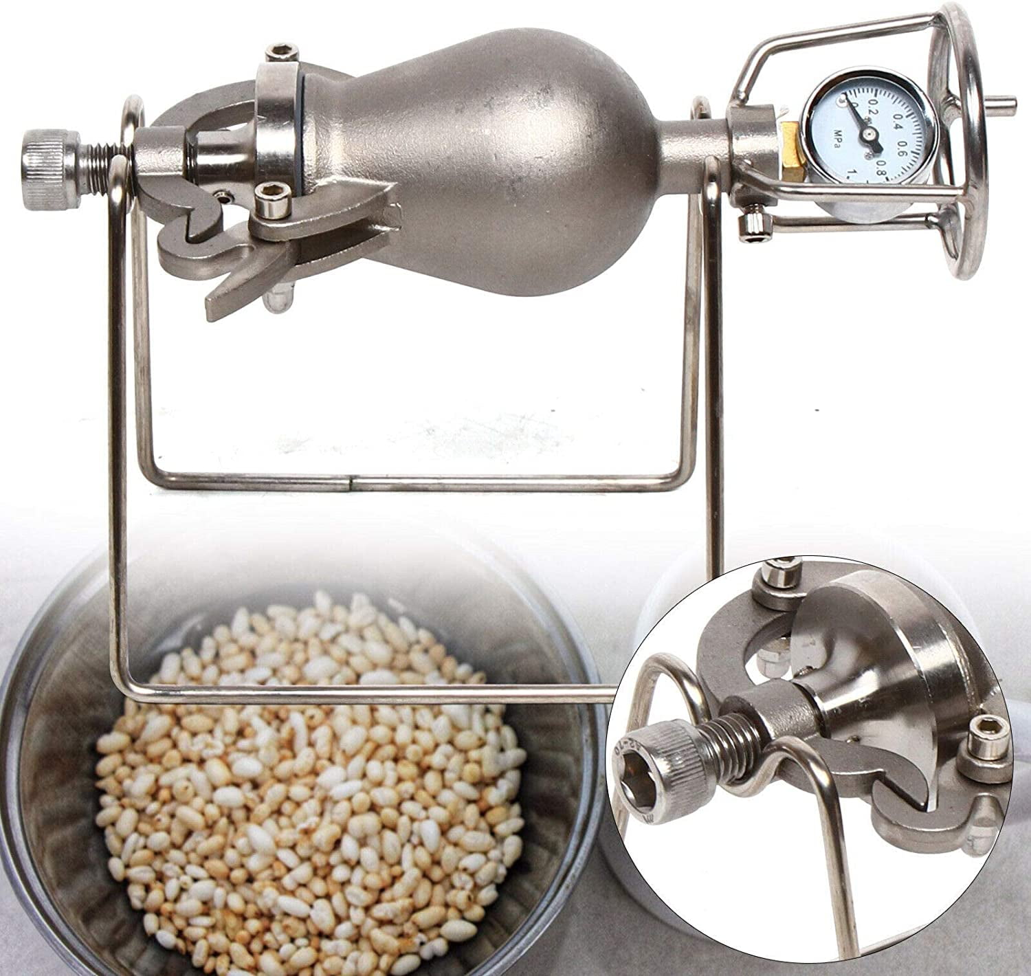Hand Popcorn Machine Hand-cranked Cannon Amplifier 80-140 Corn Kernels ...