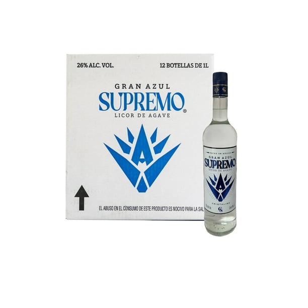 Caja Licor De Agave Gran Azul Supremo Cristalino 1000 Ml Gran Azul ...