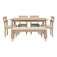 Powell Davini 6-Piece Dining Set, Natural - Walmart.com