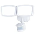 White Integrated LED Motion Sensor Dusk to Dawn Outdoor Security Flood ...