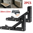 2Pcs Campervan Folding Bracket Table Shelf Motorhome Caravan Black ...