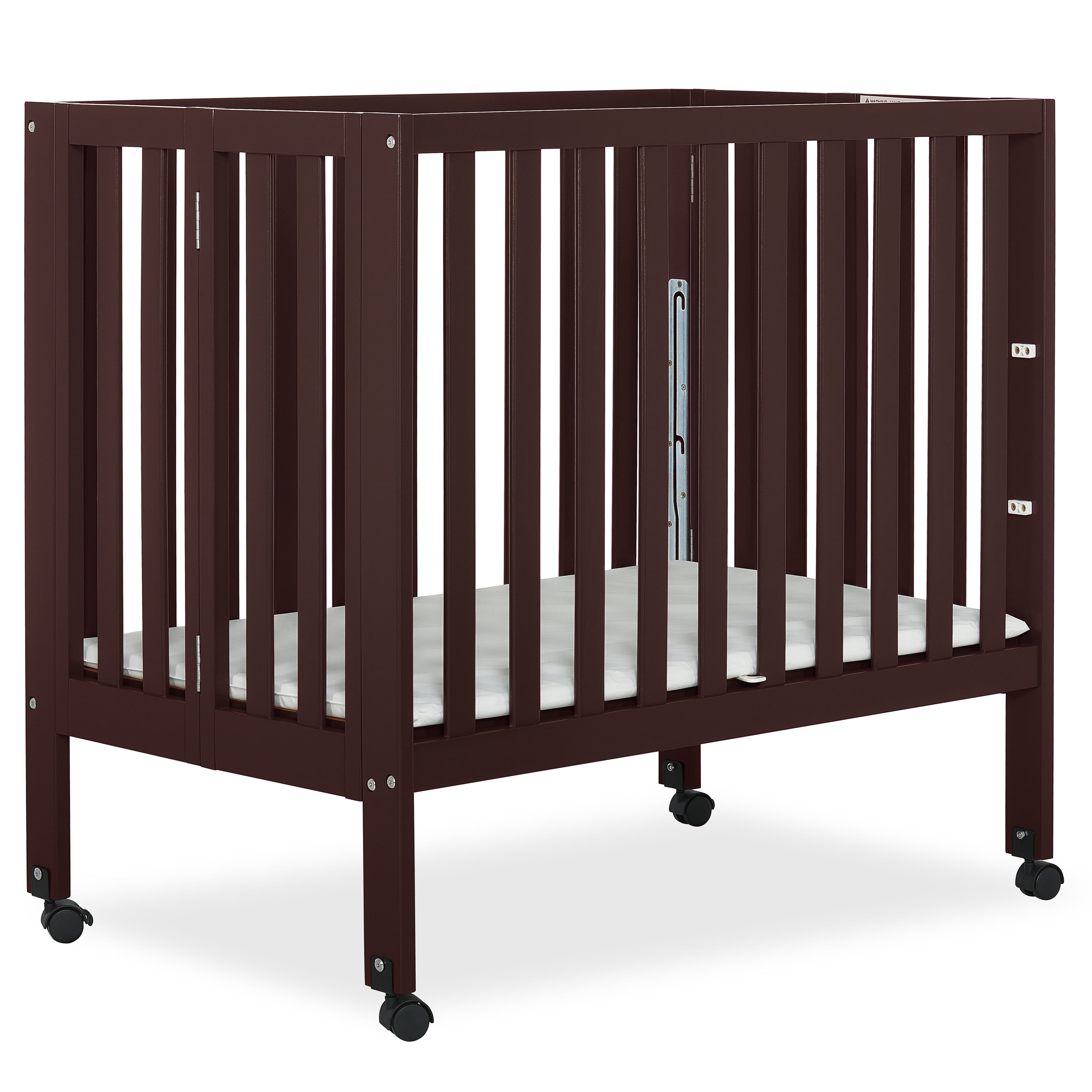 Dream On Me Jett Non-Full Size Folding Crib, Removable Wheels, Modern ...