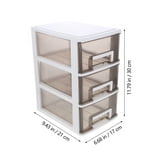 Raindrops Black PP Plastic Drawer Type Storage Cabinet for Small Spaces ...