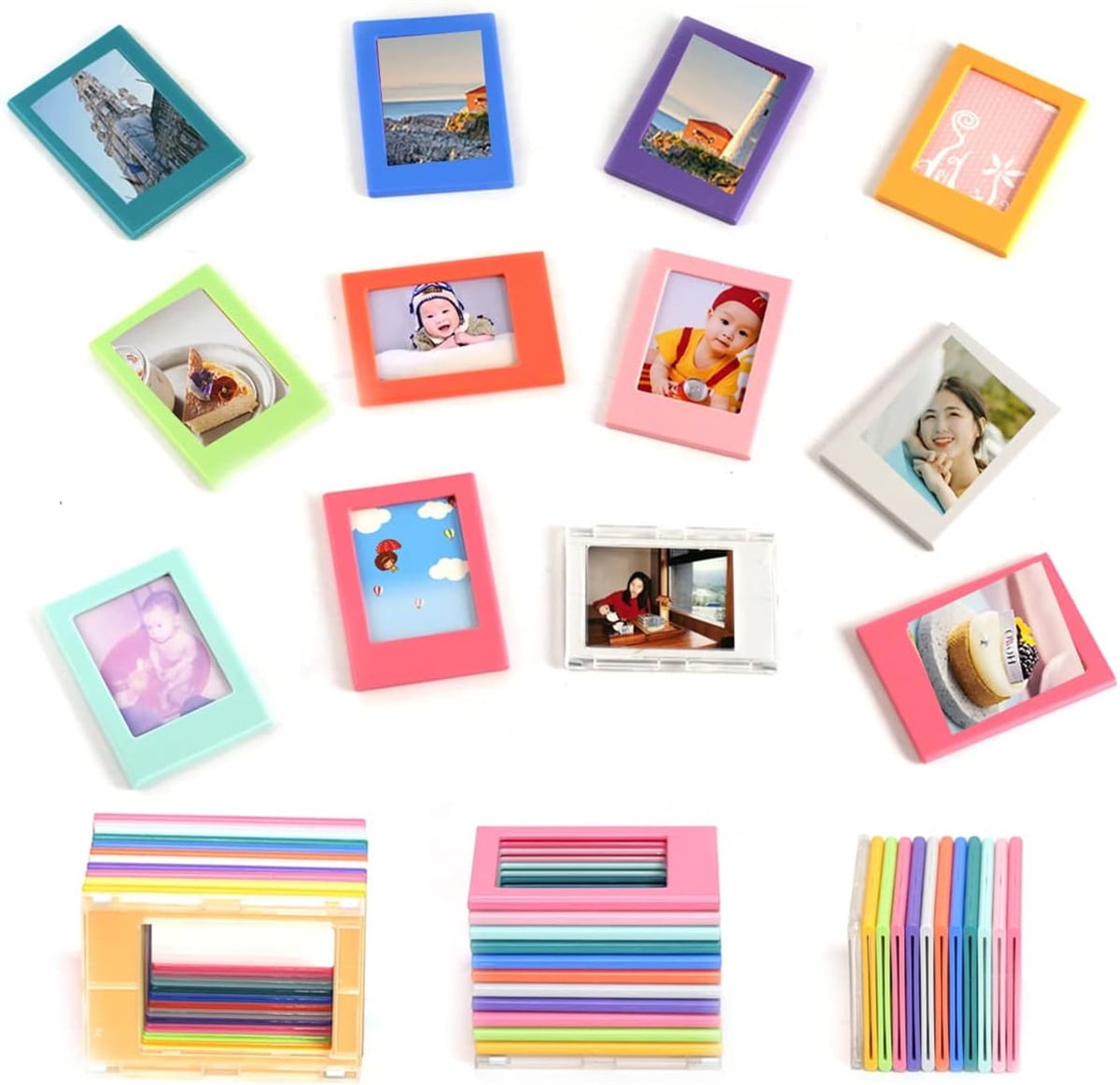 Bexikou 10 Pcs Magnetic Photo Frame, Magnet Picture Frame, DIY Photo ...