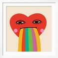 Art.com Retro Love Crazy and Smeared Heart Smiley Face. Hippie Groovy ...