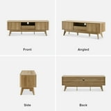 "Mopio Brooklyn 57"" TV Stand for TVs up to 59”, Waveform Panel, Sturdy ...