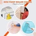 300 pieces 4-inch mini paint rollers covers 1/2 inch nap small ...