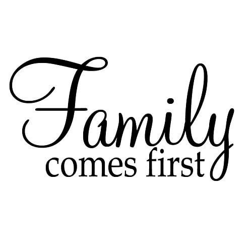 VWAQ Family Comes First Wall Decal Family Wall Art Home Decor VWAQ-1655 ...