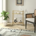Evelyn&Zoe Siviline 22" Wide Rectangular Console Table, Brass - Walmart.com
