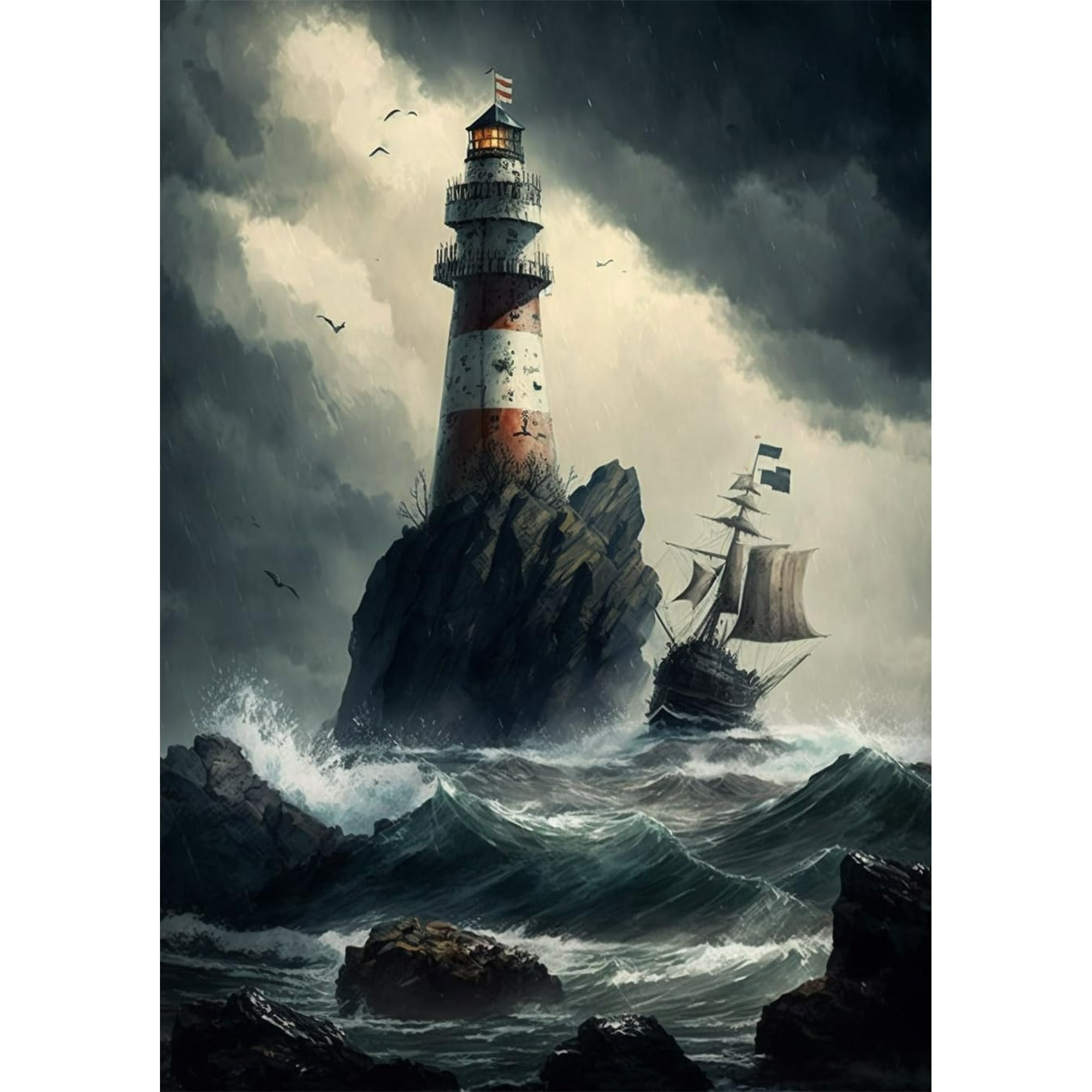 Click here for Wipblak Jigsaw Puzzles Waves And Lighthouses Theme... prices