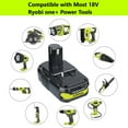 Ryobi 18V 3.6Ah One+ Rechargeable Power Lithium Battery P102 P108 P107 ...