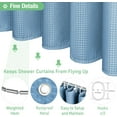 Blue Fabric Shower Curtain - Waffle Weave Textured Heavy Duty Cloth ...