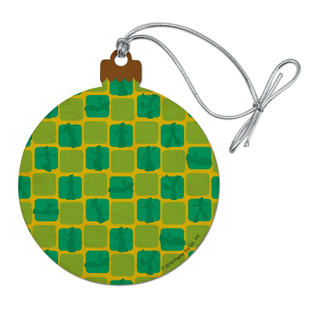 Gumby Silhouettes Posing Pattern Wood Christmas Tree Holiday Ornament ...